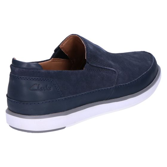 Clarks Bratton Step Instapper navy suede/leather met artikelnummer ...